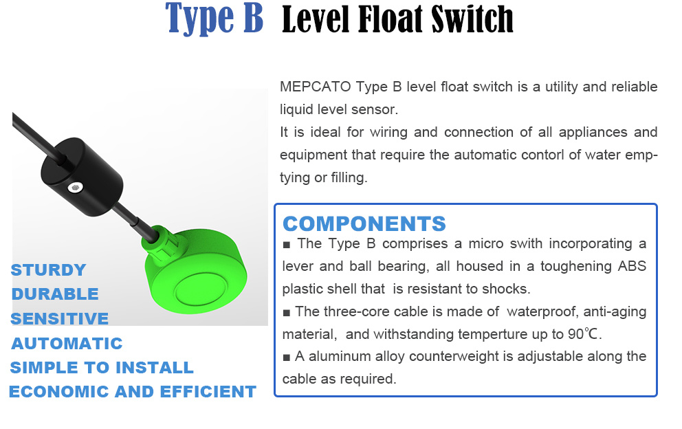 Utility Electric Automatic Plastic Round Sensor Mechanical Float Switch ...
